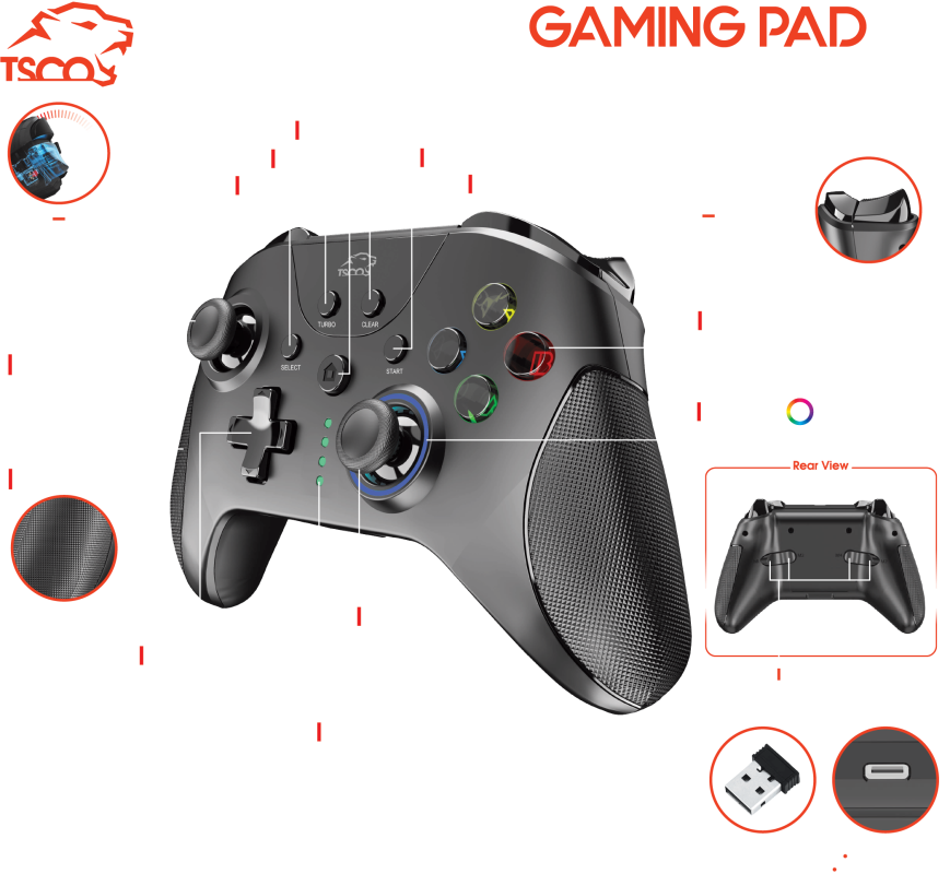 دسته بازی تسکوگیم مدل TG 133W – فروشگاه امین رایانه